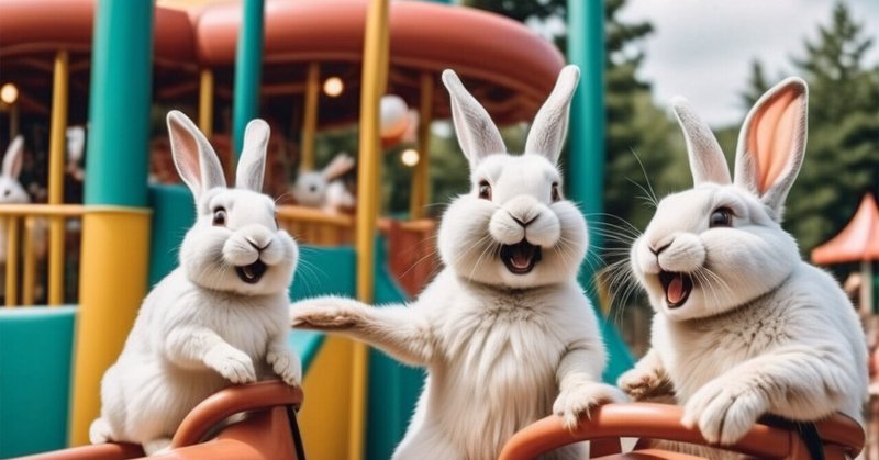 今日のうさぎ（遊園地）｜tsuyoi_usagi