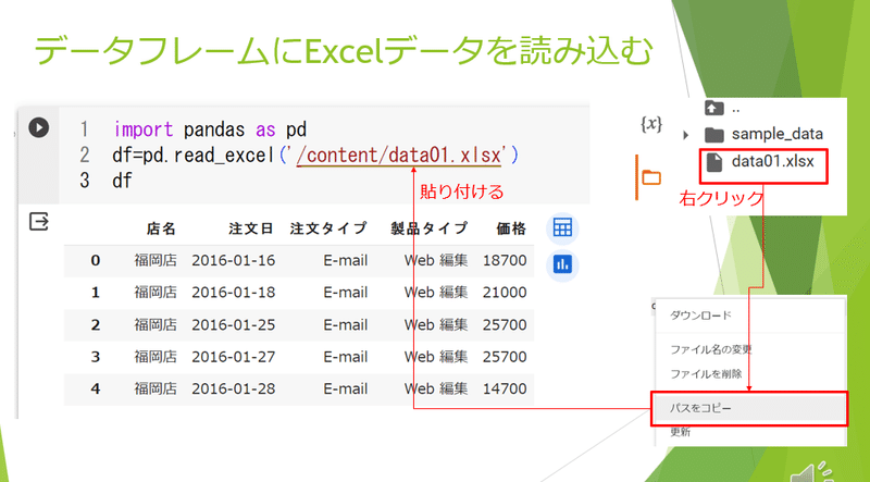 Google ColaboratoryでPythonを始める-9 統計関数とexcelデータの利用｜rock204