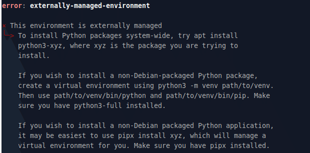 "This environment is externally managed"のエラーが出たとき、python仮想環境をつかう。｜真壁匠