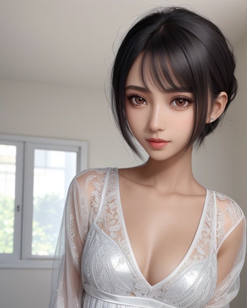 ネグリジェ 1115 Stable Diffusion AIイラスト｜アップル AIイラスト