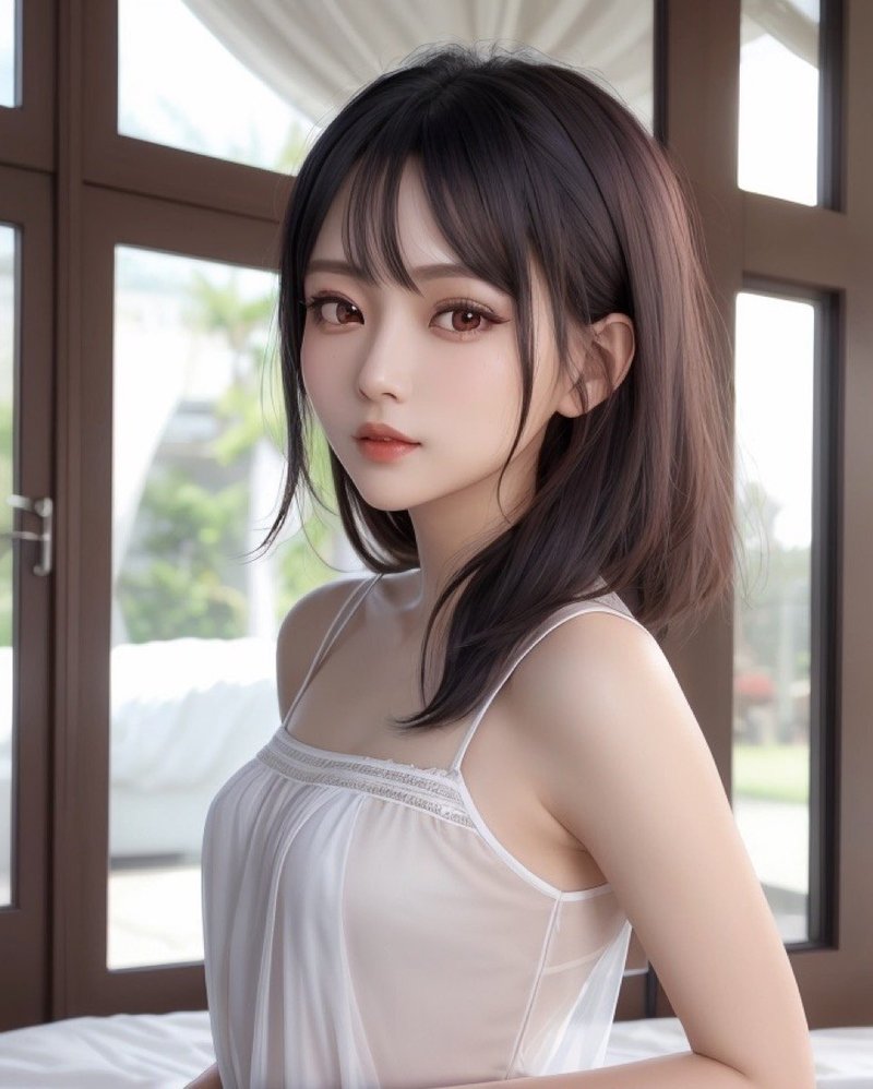 ネグリジェ 1115 Stable Diffusion AIイラスト｜アップル AIイラスト