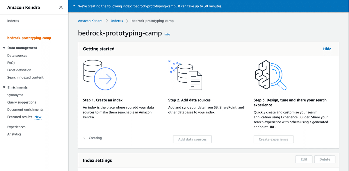 Amazon Bedrock + Kendraで社内ドキュメントを参照(RAG)するLLMを実装する｜mich_asai