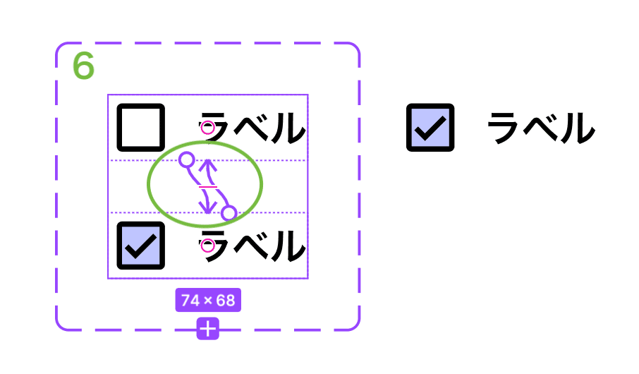 [Figma]label付きcheckboxのPrototype作成方法｜mayuko