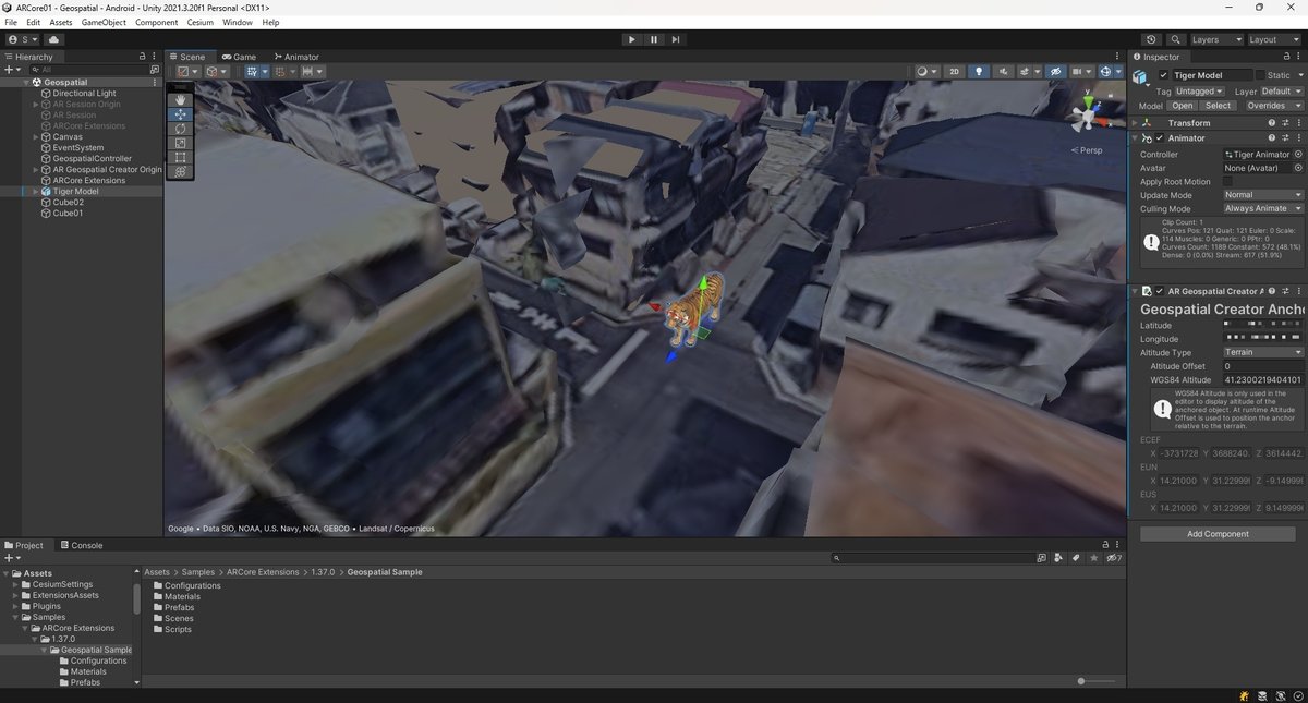 ARCore Geospatial Creator for Unity｜SeaGate（繁戸和幸）