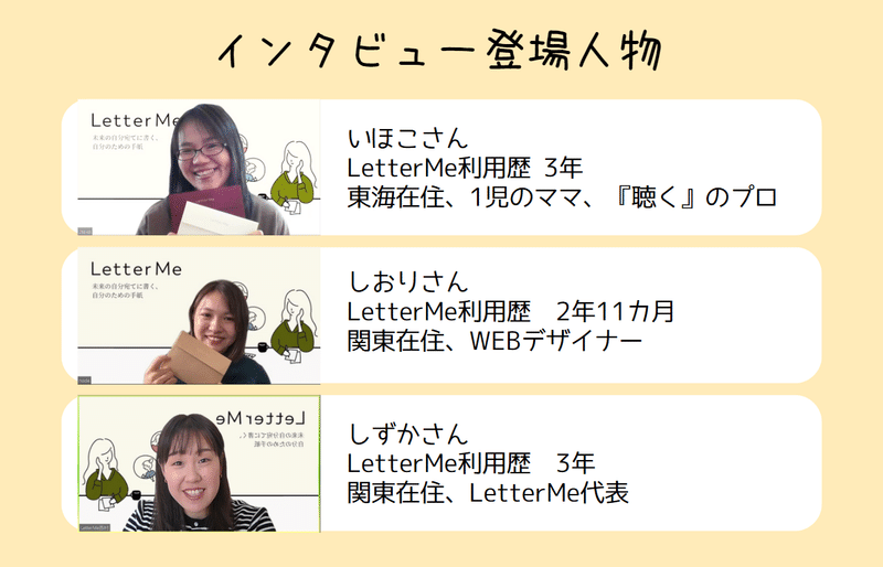 【3周年記念＊特別インタビュー】LetterMe3年利用してみてどうだった？｜LetterMe公式