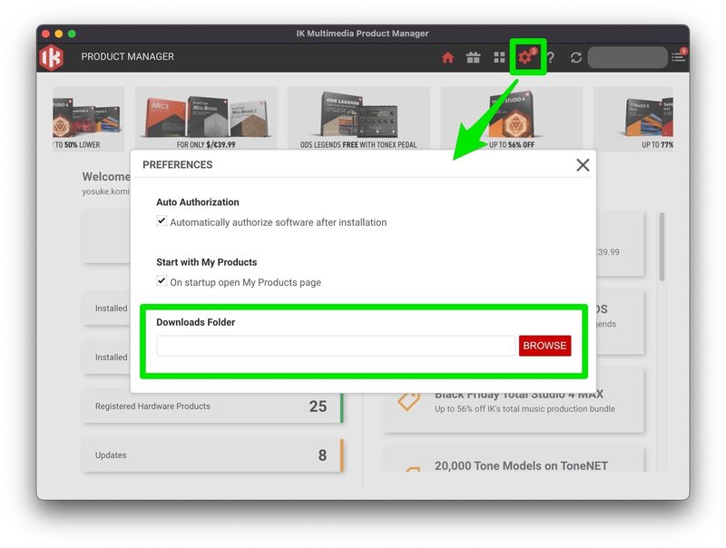 ライブラリーインストール時のIK Product Managerの動作｜IK Multimedia (Japan)