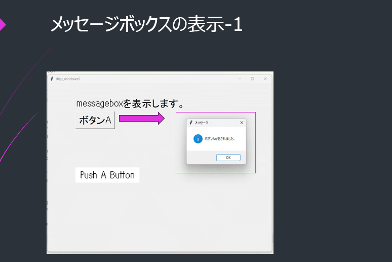 PythonでのGUIの使用方法-2メッセージボックス、テキスト入力｜rock204