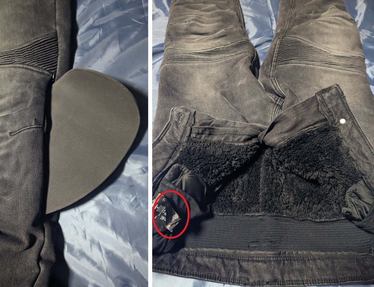 ﾊﾞｲｸ用品ﾚﾋﾞｭｰ[WORKMAN:EUROﾎﾞｱ防風ｳｫｰﾑﾊﾟﾝﾂ(ﾃﾞﾆﾑﾌﾞﾗｯｸ)]～色落ち→洗濯→乾燥のテストも！～｜しおみんと