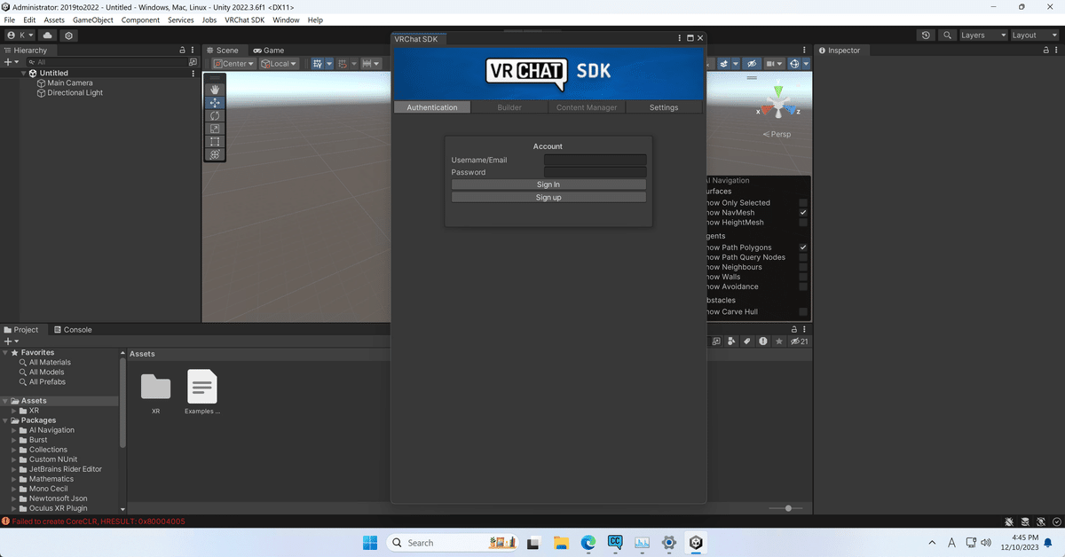 VRChat SDK Avatars のUnity 2022更新メモ書き(2023/12/10)｜kaku_vrc