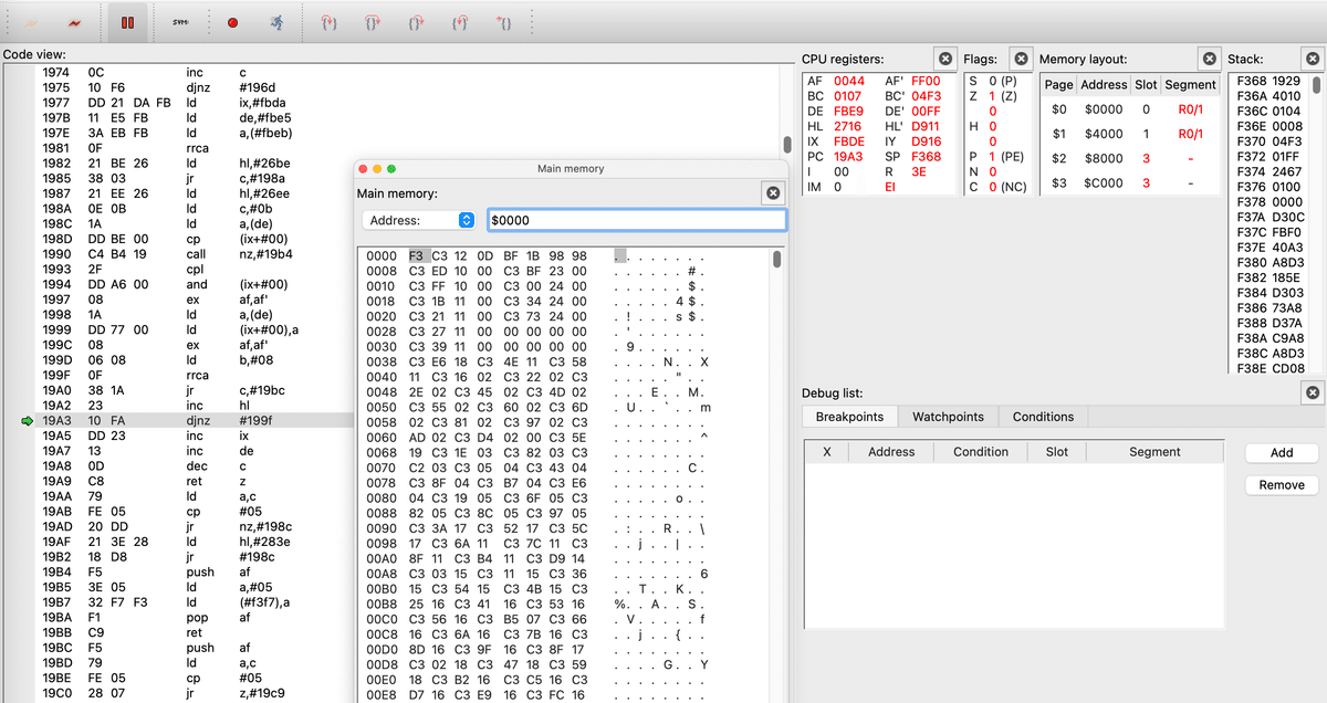 openMSXとopenMSX debuggerで開発を加速させよう｜MSXのZ80で何か作る