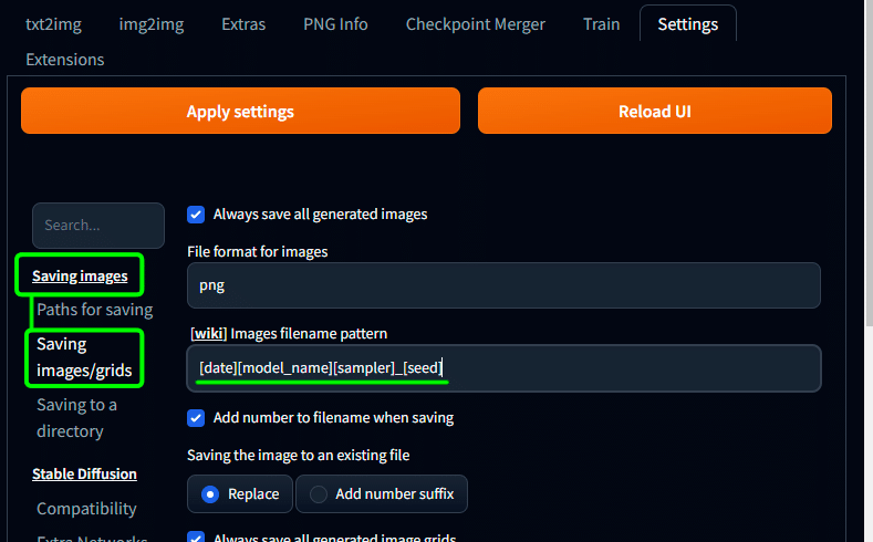 AUTOMATIC1111 Ver1.7.0の個人設定｜はかな鳥