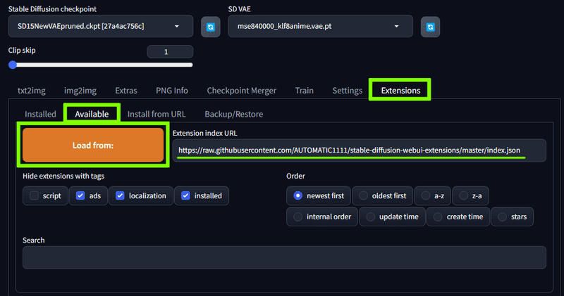 AUTOMATIC1111 Ver1.7.0の個人設定｜はかな鳥