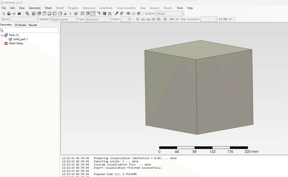 【PrePoMax】周波数応答解析やってみた｜物理・プログラミング・Python、Web制作・自己啓発