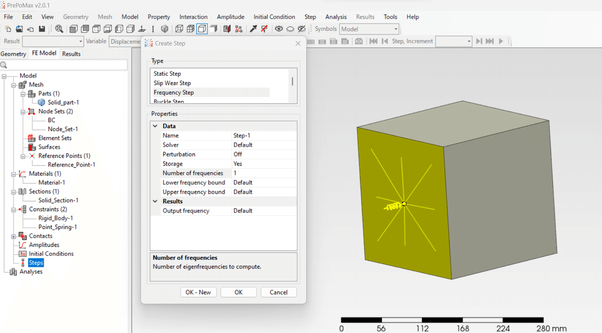 【PrePoMax】周波数応答解析やってみた｜物理・プログラミング・Python、Web制作・自己啓発