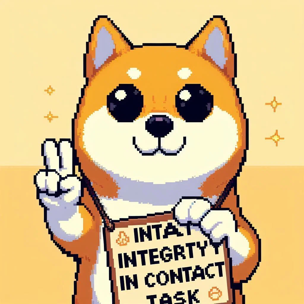 画像を描くプロンプトは下記です。 A pixel art of Shiba innu holding a sign which says ...