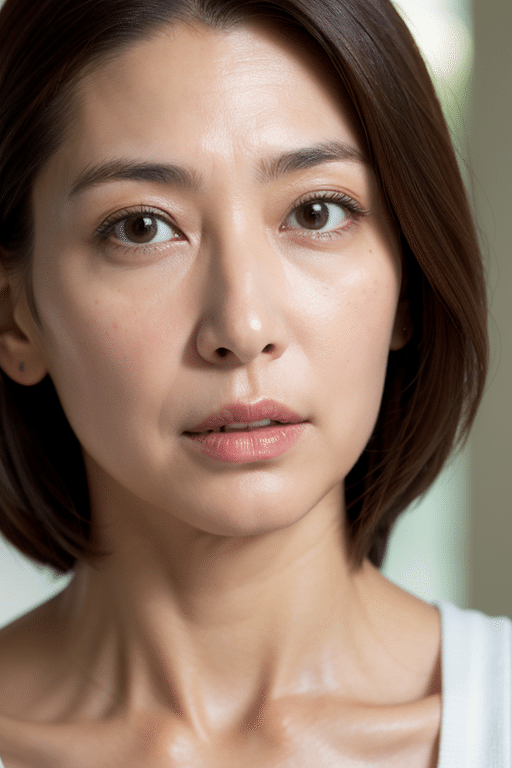 おばさんをしっかり見て!【50代の真剣な顔】ai熟女グラビア写真集 50枚 「呪文 プロンプト 付き」|ai熟女ハンター
