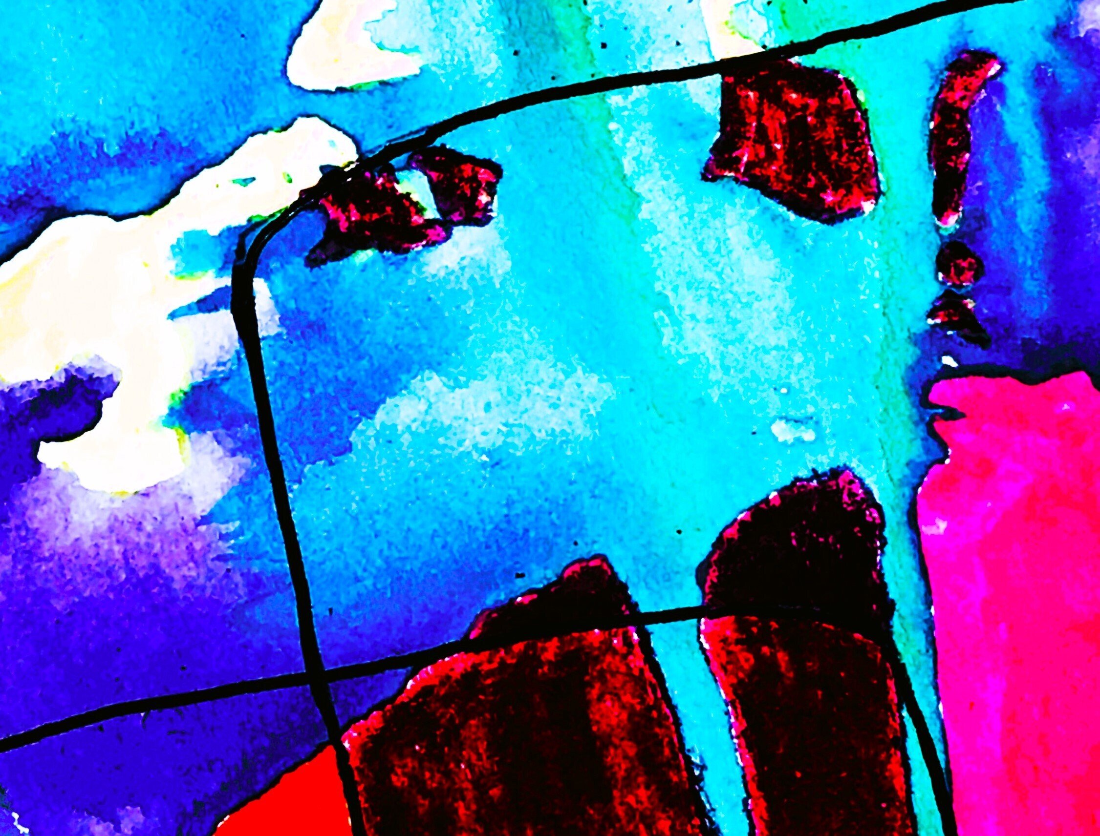 抽象画：Color talks to us｜K_Kameno