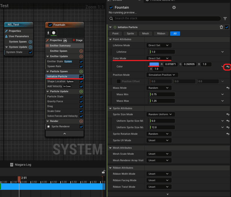 「入門」UE5/UEFNナイアガラの基本（Particle Spawn-Initialize Particle-）Part3-1｜Takuya