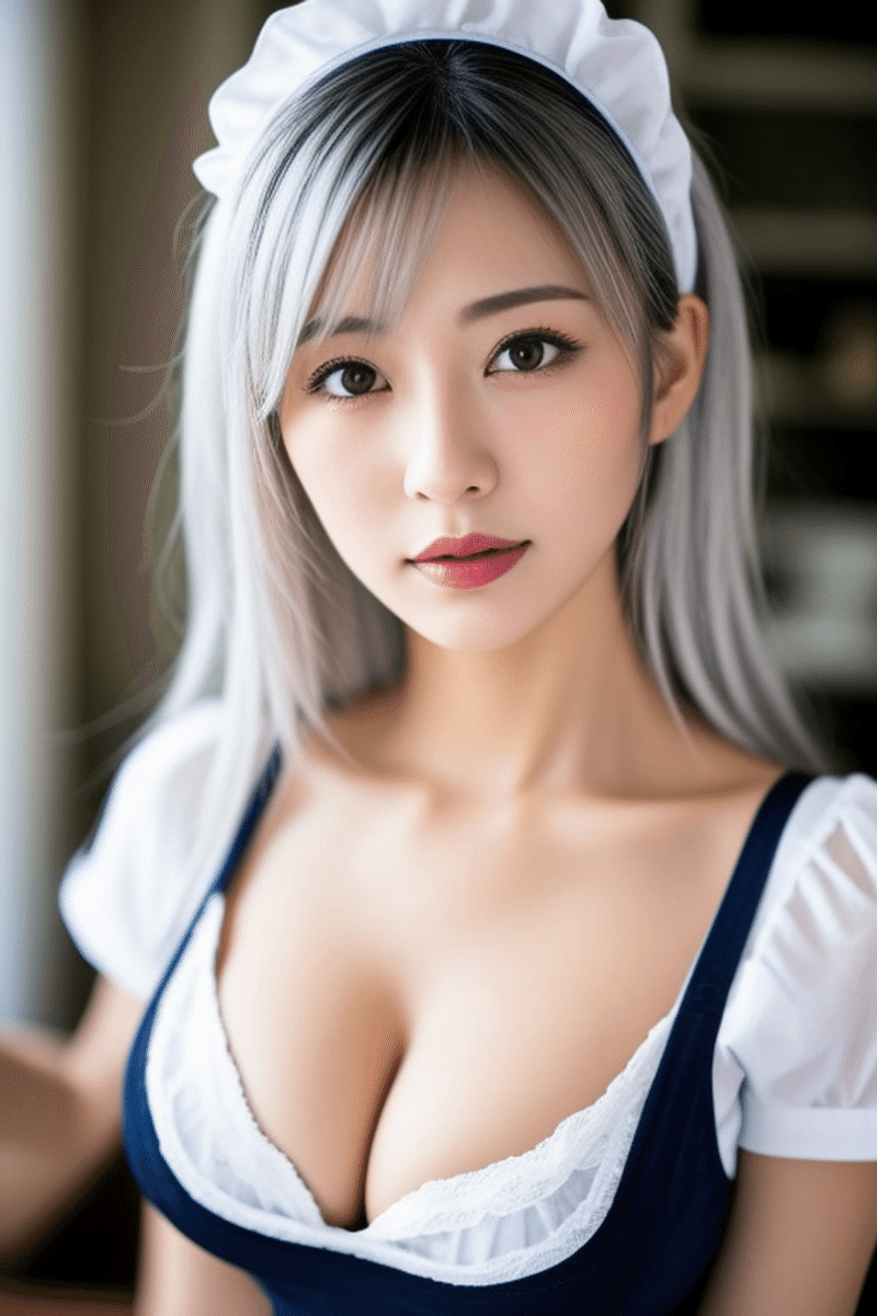 Ai美女写真集『メイド喫茶でバイトする巨乳メイド』【全100枚】|65歳からのsnsライフ なおこちゃん