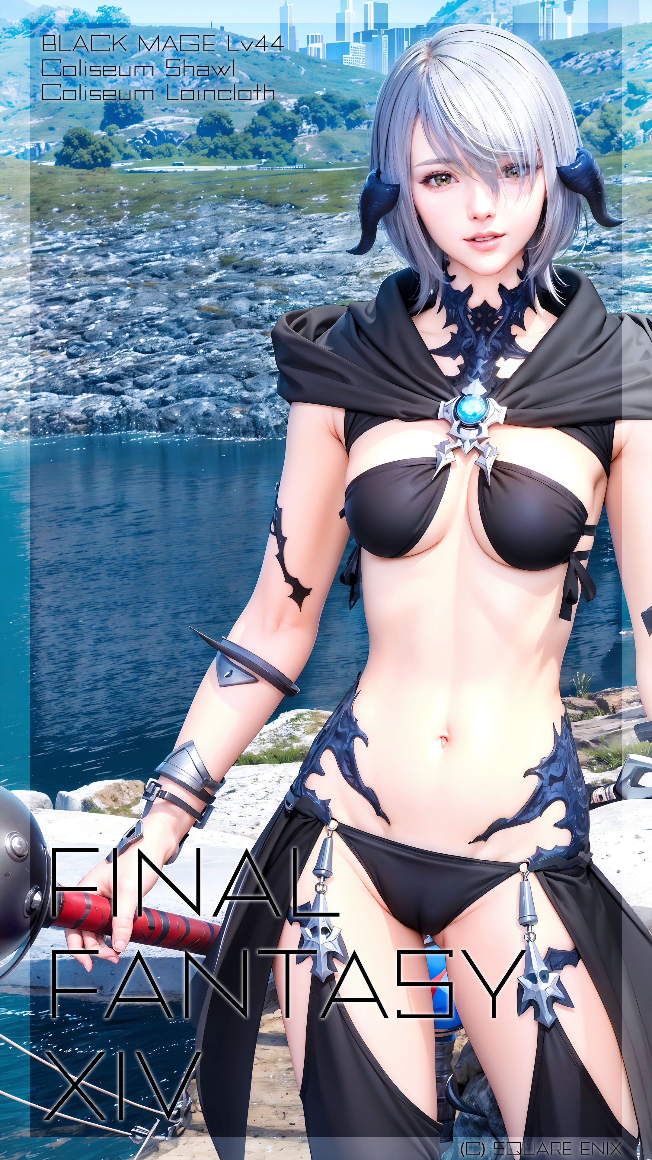 生成AIを利用したゲームスクリーンショットのイメージ加工_05。元にしたSS：FINAL FANTASY XIV｜DenPaKousya - (電波公社)