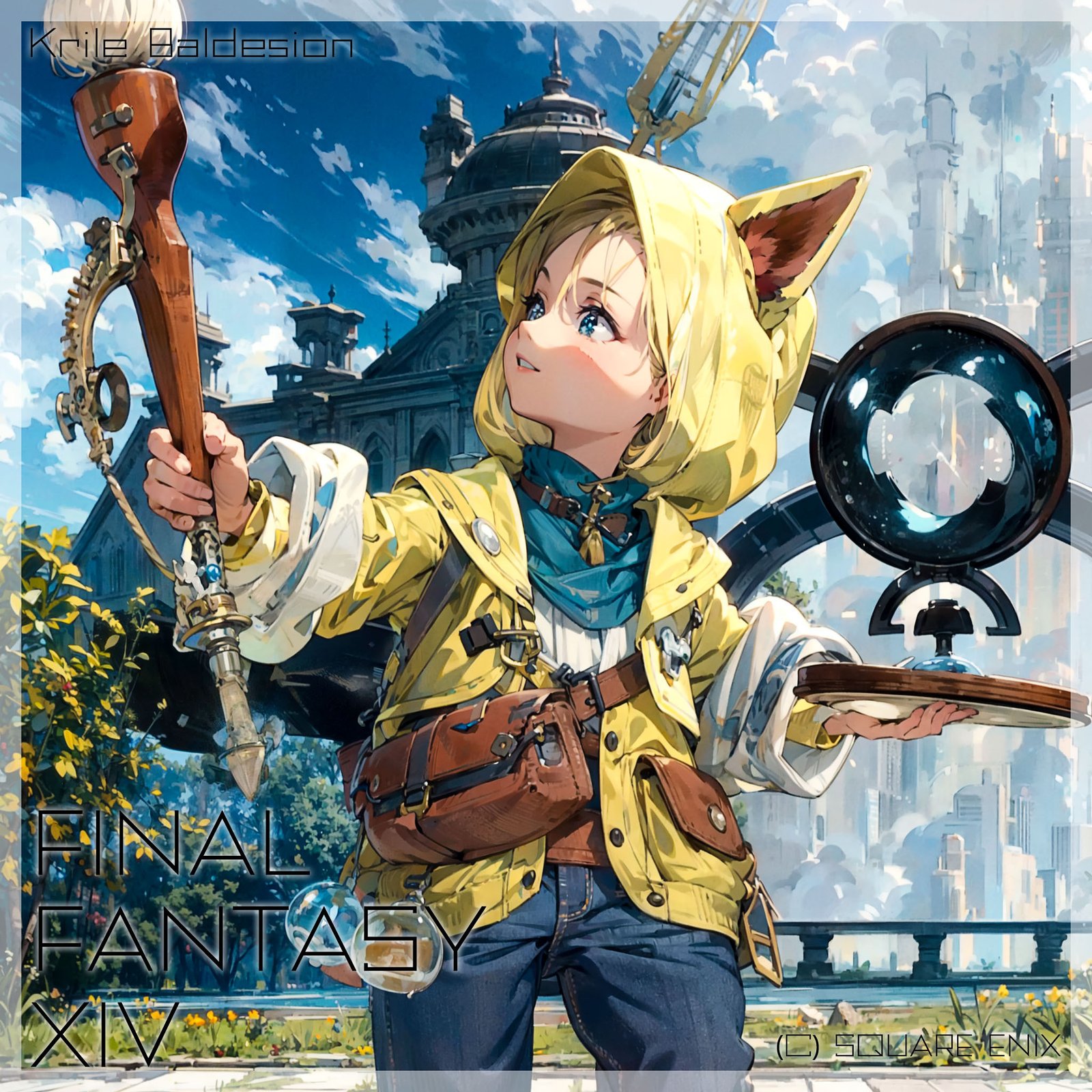 生成AIを利用したゲームスクリーンショットのイメージ加工_05。元にしたSS：FINAL FANTASY XIV｜DenPaKousya - (電波公社)