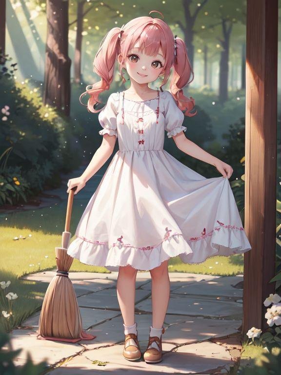 ほうき少女 #ほうき pixiv企画作品｜スズムラ