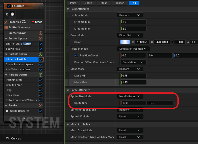 「入門」UE5/UEFNナイアガラの基本（Particle Spawn-Initialize Particle-）Part3-1｜Takuya