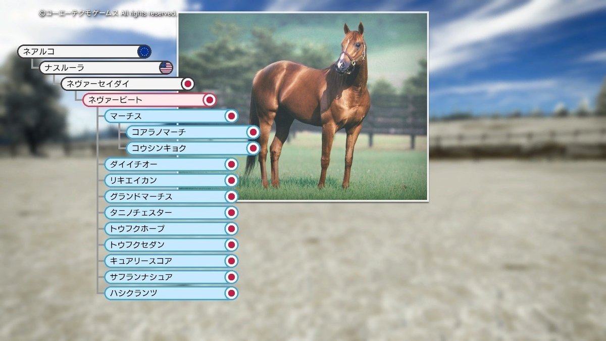 Winning Post 10 ネヴァービート 系統確立｜アリゼオ