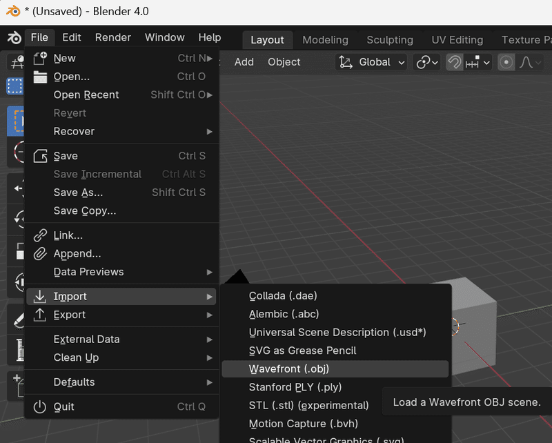 OBJをAEへ読み込む（Cinema4Dの起動 / BlenderでGLBへ変換）｜やす