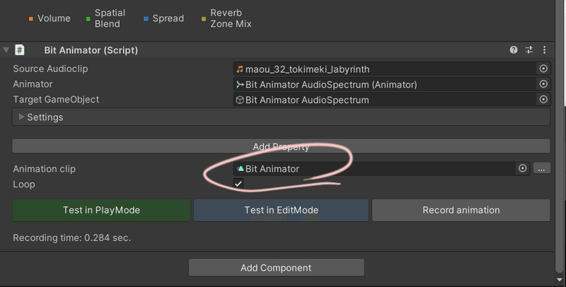 Bit Animatorでシェーダーに頼らないオーディオスペクトラム！｜真あつきatsuki
