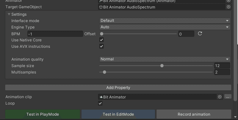Bit Animatorでシェーダーに頼らないオーディオスペクトラム！｜真あつきatsuki