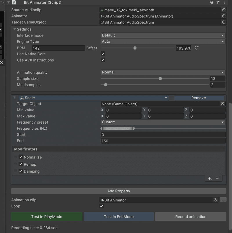 Bit Animatorでシェーダーに頼らないオーディオスペクトラム！｜真あつきatsuki