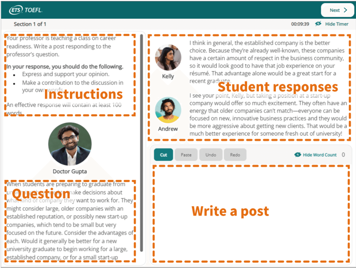 【TOEFL】ライティング新形式の公式練習問題で満点が取れる方法とテンプレ｜ななお