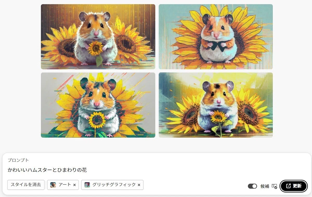 『Adobe Firefly』の「効果」設定を画像付きでまとめてみた・その1｜ベルベットR