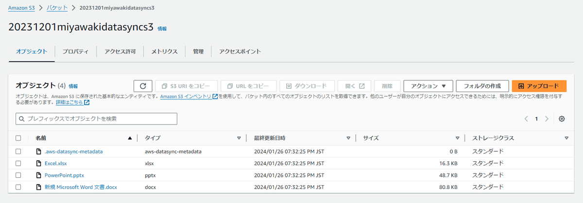 AWS DataSyncでクラウド間データ移行をやってみた｜miya-s