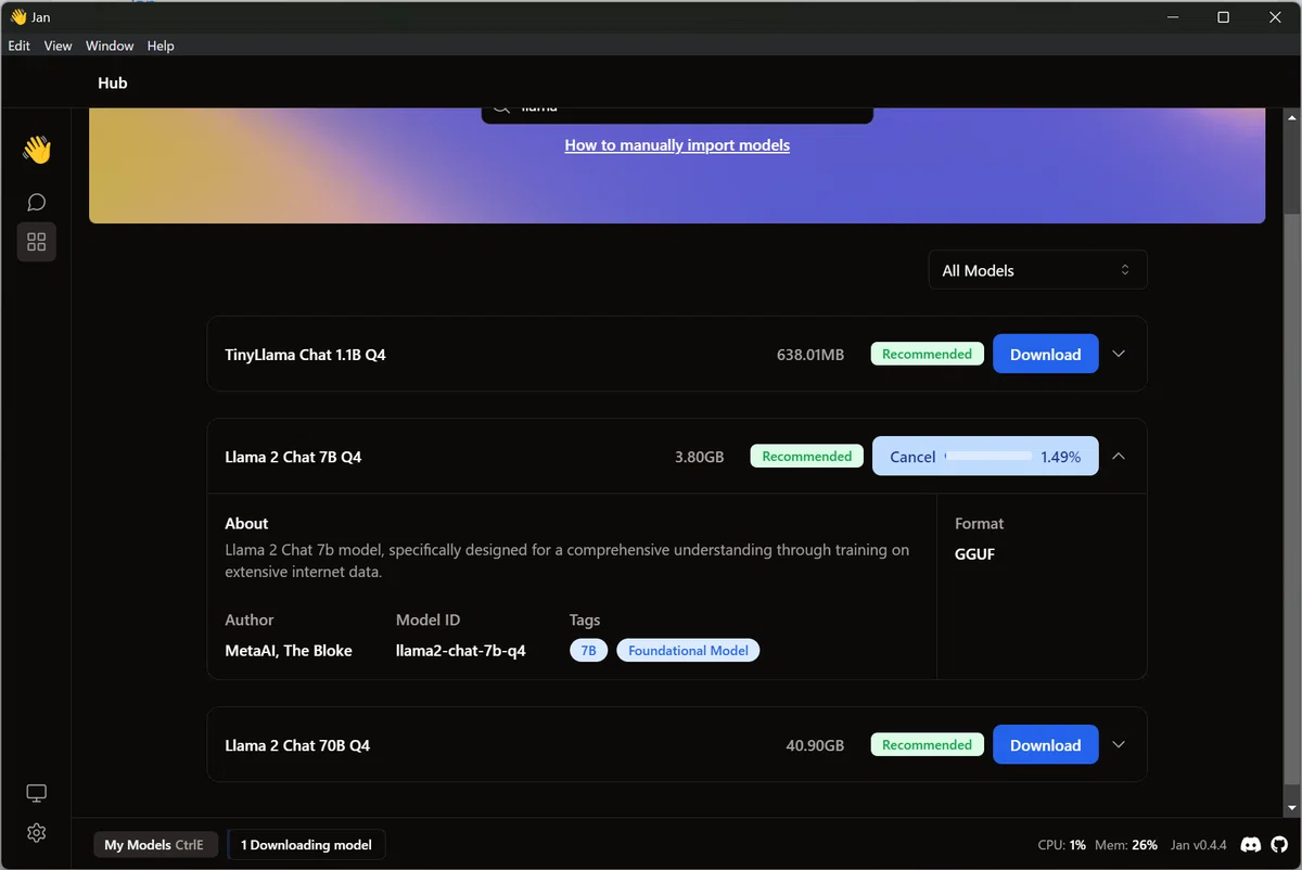 Jan Desktopを用いて、WindowsでローカルLLMを動かしてみた｜ハカセ