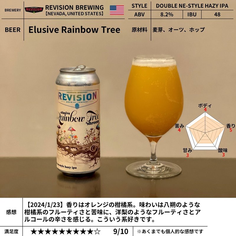 REVISION BREWING の「Elusive Rainbow Tree」｜yamashin0120