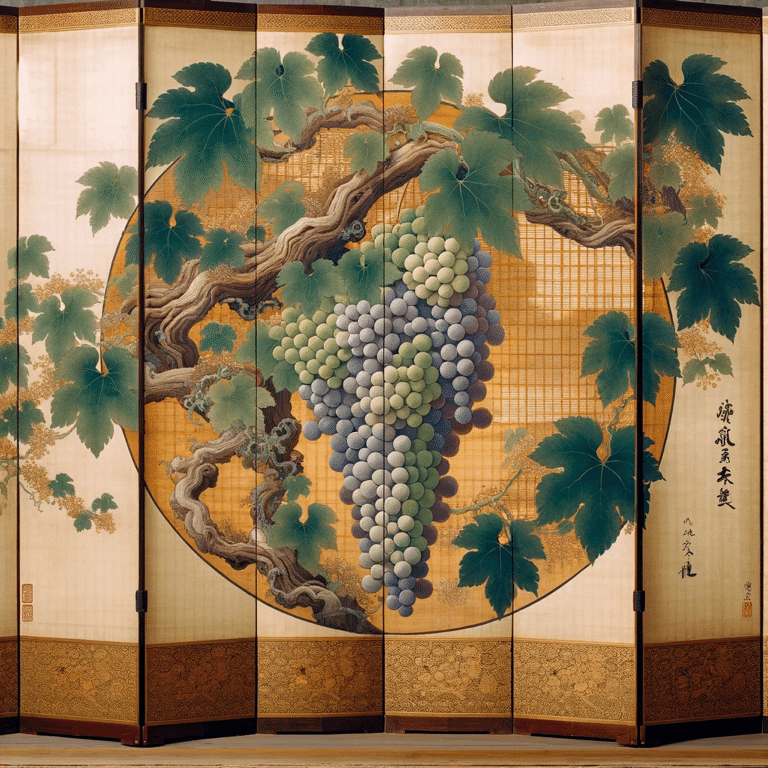 grape🍇⑨屏風絵の練習｜Trgr🍵 / カラストラガラ