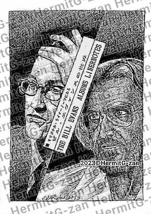 至高のジャズピアニスト『ビル・エヴァンスの肖像、彩色レリーフ』並びに筆者HermitG-zanのジャズ関連著作 The creative process of the relief ...