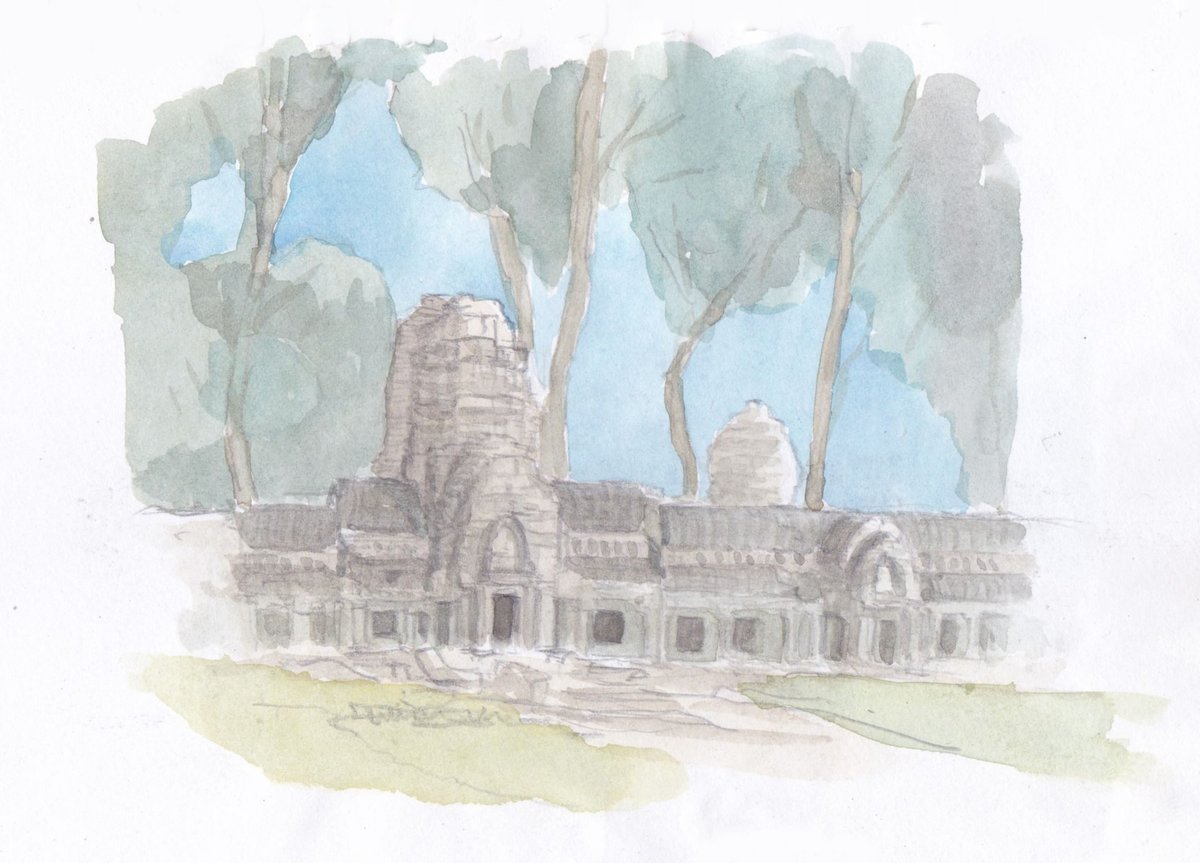 「古い旅の絵」#13 カンボジア ①（Cambodia ①）｜isoBe seisaku