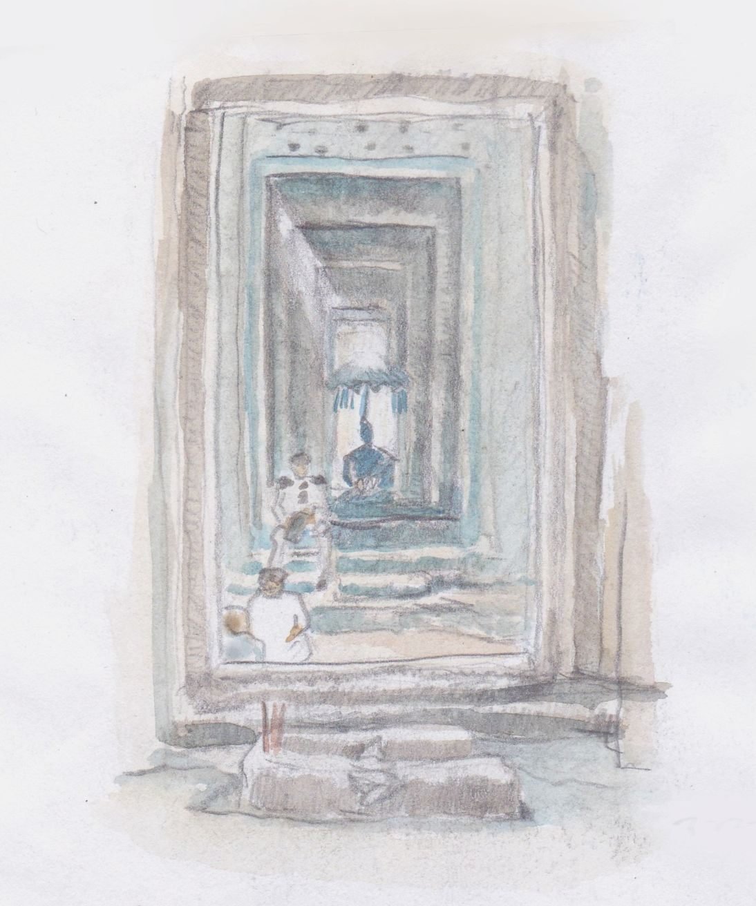 「古い旅の絵」#13 カンボジア ①（Cambodia ①）｜isoBe seisaku