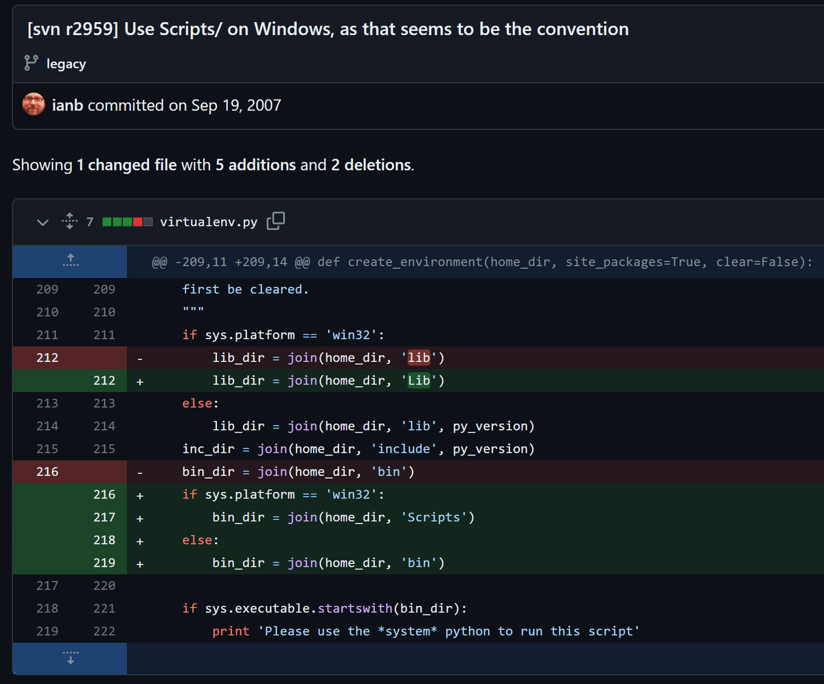 python venv のbinとScriptsのディレクトリ名を分けた理由がおもしろかった｜オプティムくん