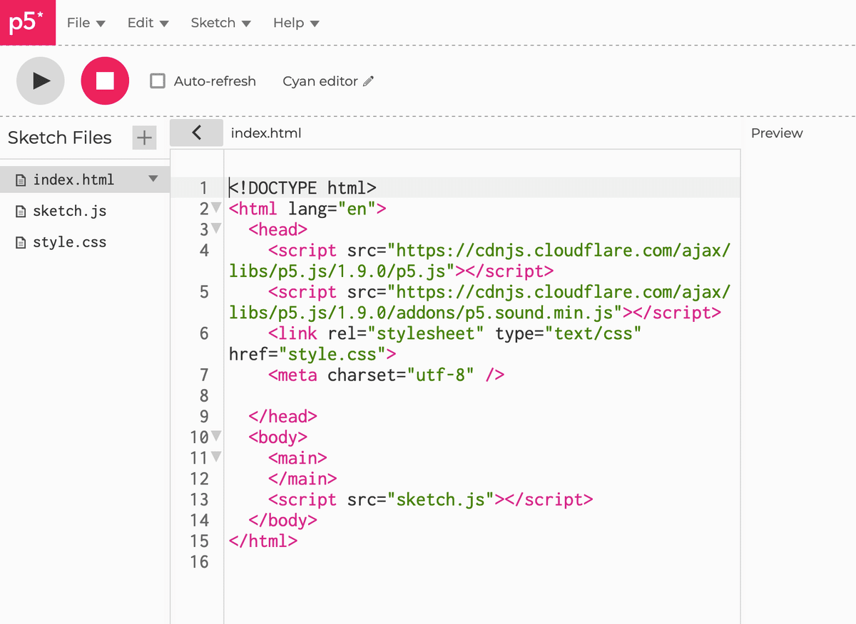 Hello! p5.js. - p5playを使う準備。｜donguri