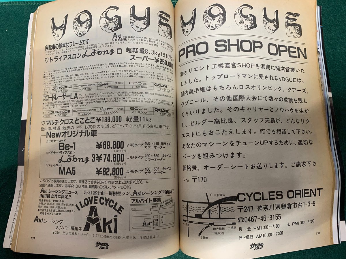 ロードレーサー、VOGUEの譜系1｜vogue-rider