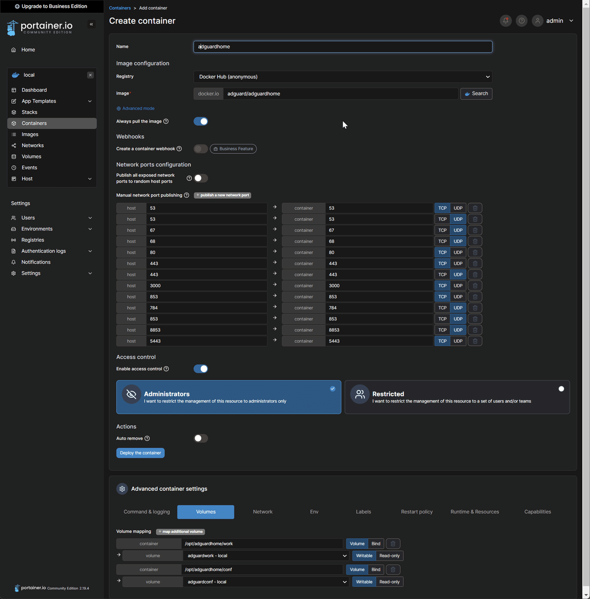 Dockerを使ってAdGuardHomeをインストールする ついでにTailscale上で広告ブロックできるようにする｜たらかた