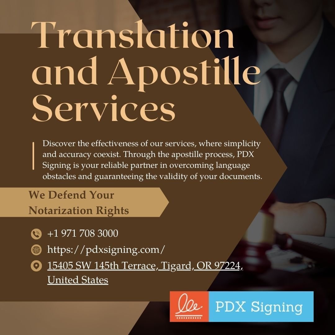 Translation and Apostille Services｜pdxsigning