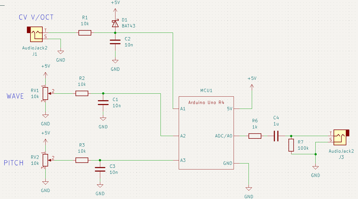 Arduino UNO R4 modular synthesizer VCO｜HAGIWO/ハギヲ