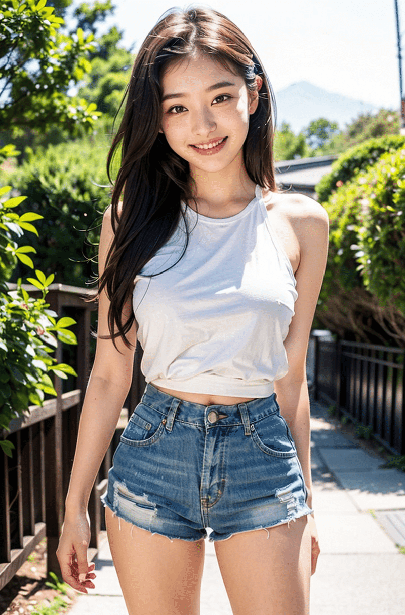 AI美女10枚 ショートデニム編#1 AIart AI画像 AI美少女｜AI美女制作屋