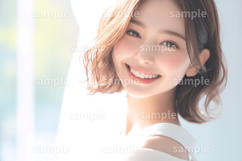 【1点限定】「笑顔の女性モデル」フリー素材3枚セット｜美容広告・チラシ・スキンケアのイメージ画像に｜FREE｜FREE｜”隠れ家”フリー素材サイト