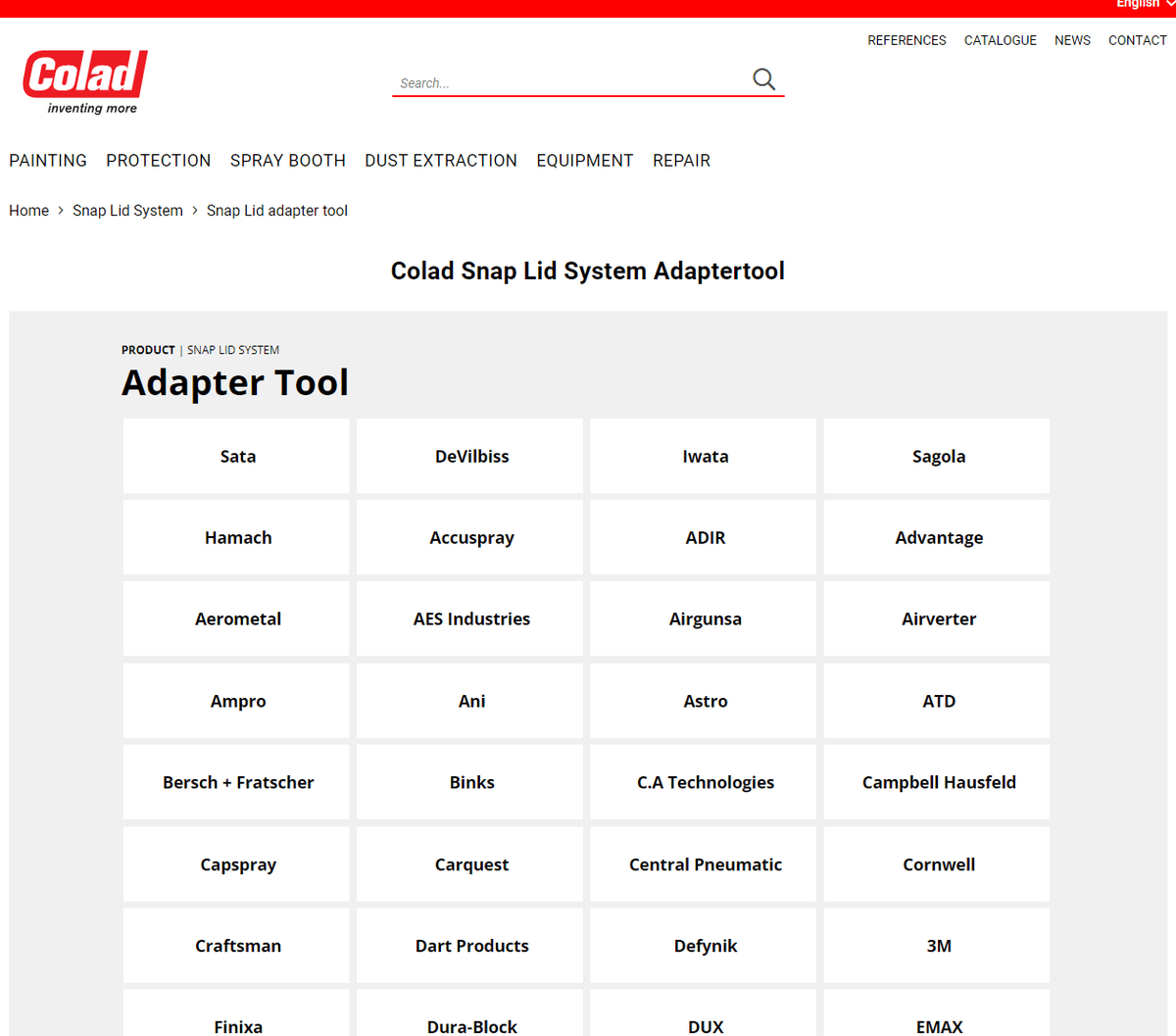 RODIM MPS-2・Colad SnapLid・3M PPS 2.0・DEVILBISS SNAP N FLOW・SATA RPS・KCC ...